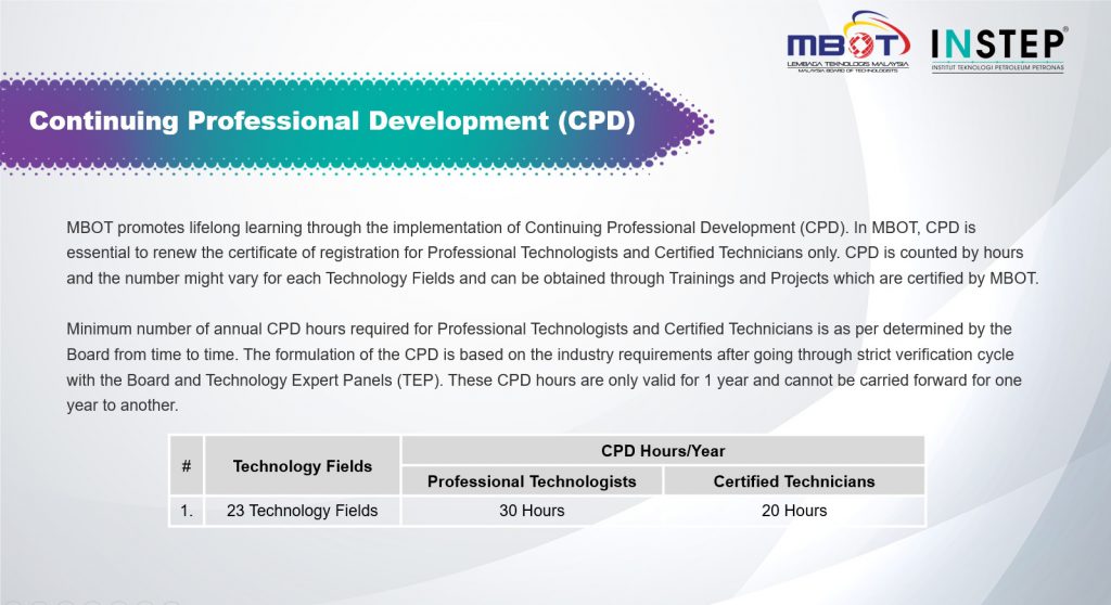 INSTEP is now Malaysia Board of Technologists (MBOT) Approved Training ...