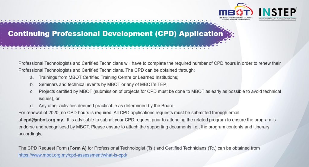 INSTEP is now Malaysia Board of Technologists (MBOT) Approved Training ...