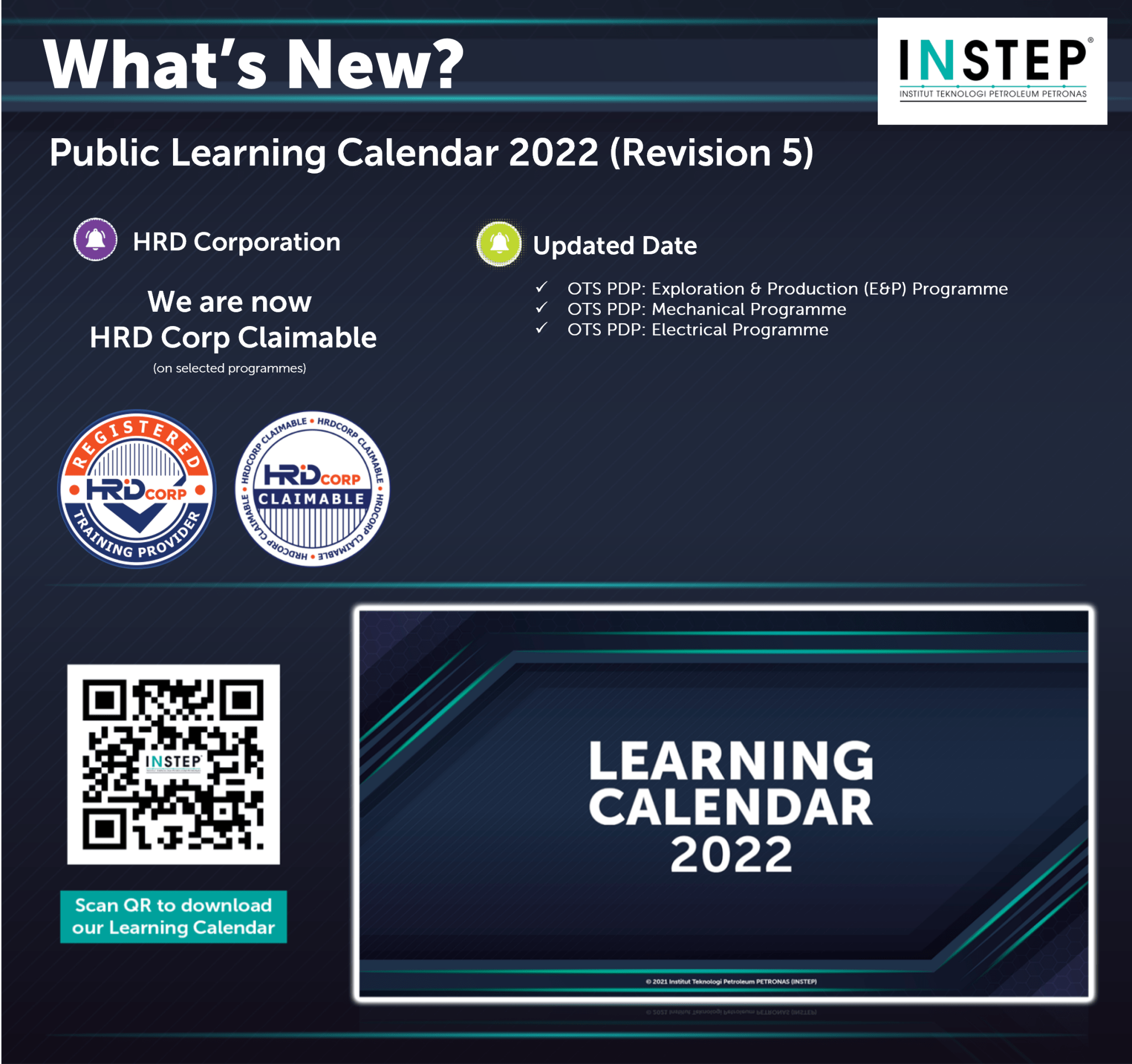 Latest INSTEP Learning Calendar 2022 (Revision 4 & 5) is out! - INSTEP